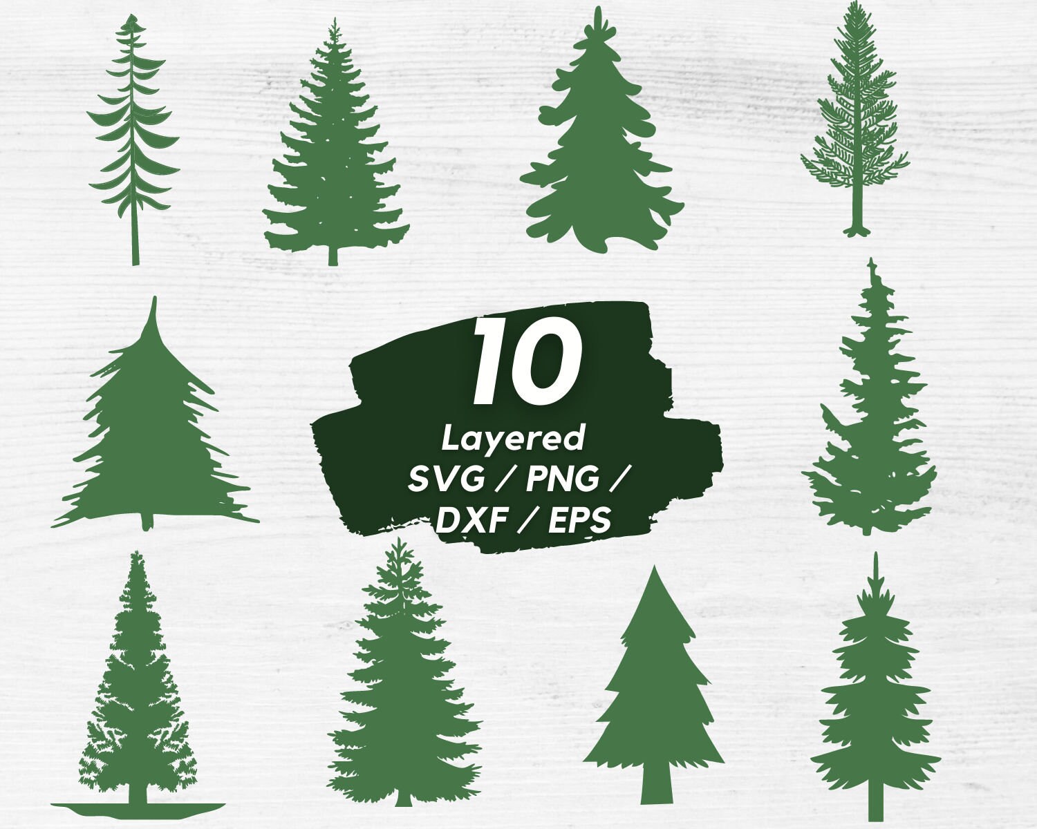 Pine Trees Svg, Pine Tree Bundle Svg, Pine Tree Cut File, Pine Tree ...