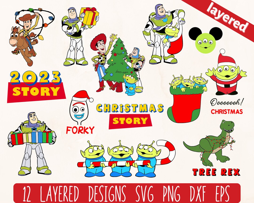 Bundle of 12 Layered Christmas SVG Items, Christmas Png, Cutting Files ...