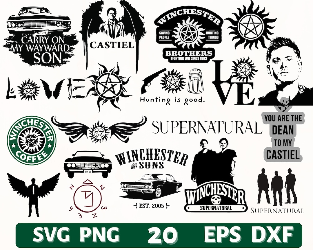Bundle of Supernatural Svg Cur Files, Supernatural Png, Supernatural ...