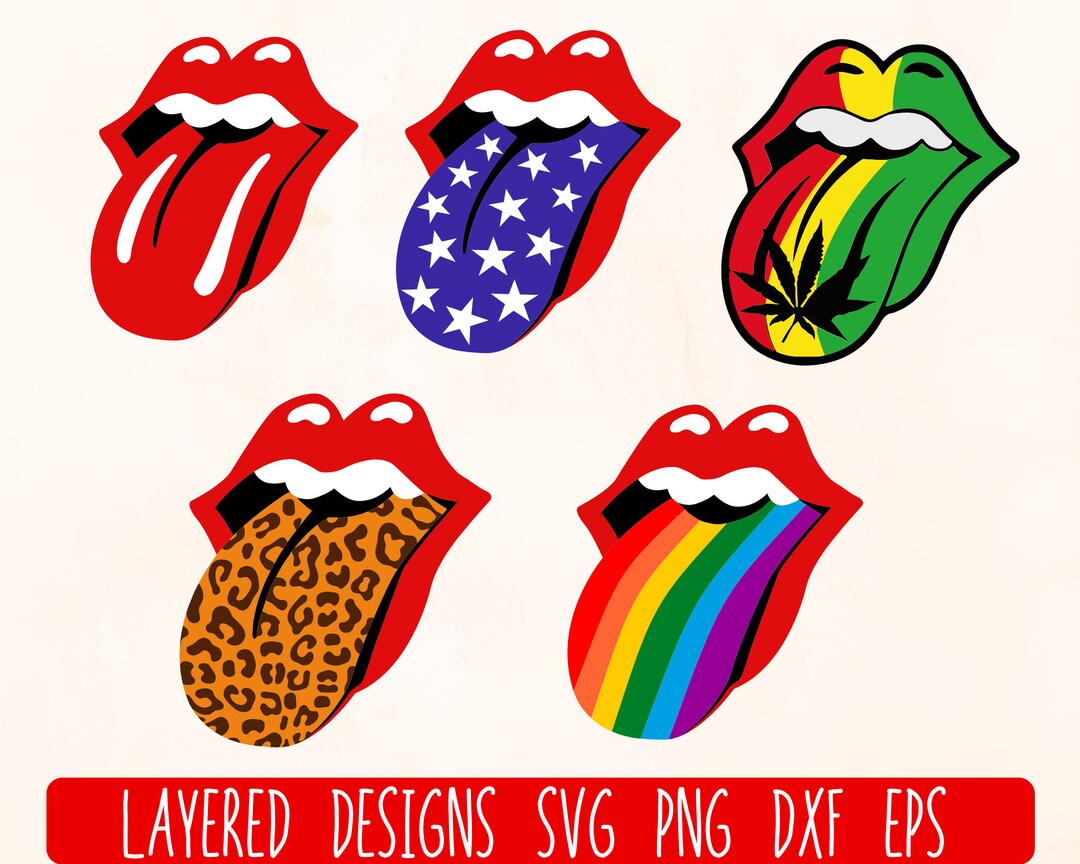 Tongue out svg bundle, Lips Tongue svg, Vector Cut file for cricut ...