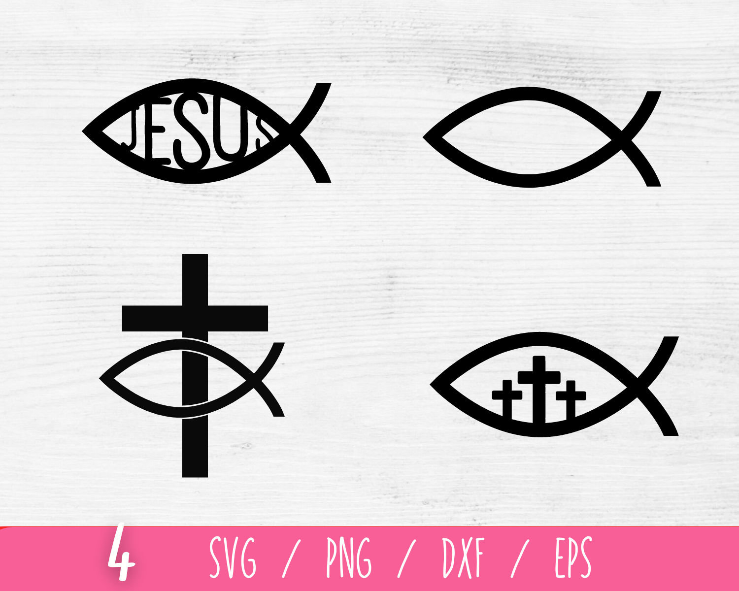 Jesus Fish SVG Christian Fish SVG Jesus Fish Clipart Jesus - Etsy