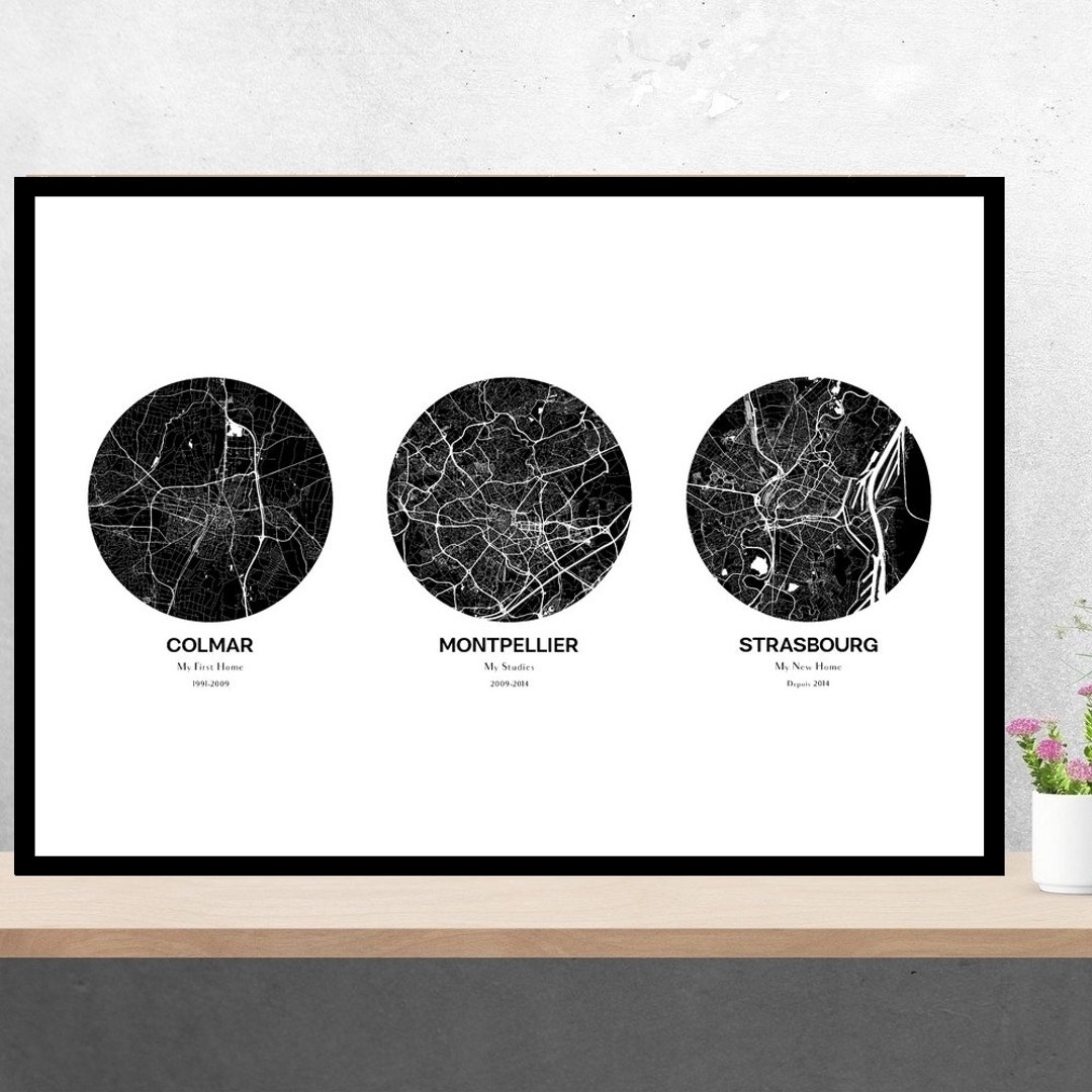 Personalized City Poster, City Map, Mother's Day, Couple, Wedding ...