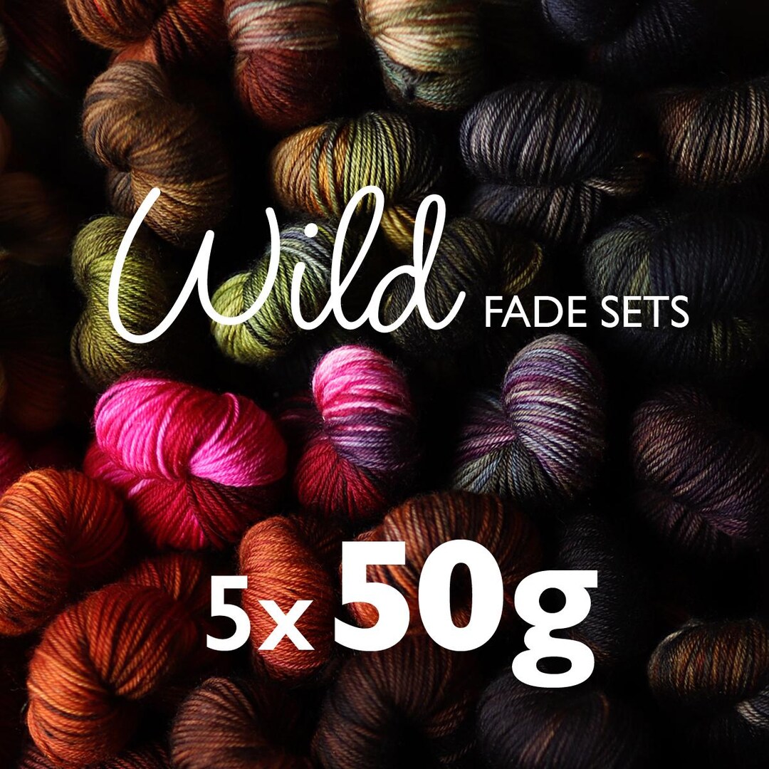 5x50g Wild Fade Set – Pure Merino – Hand Dyed Superwash Merino - Etsy