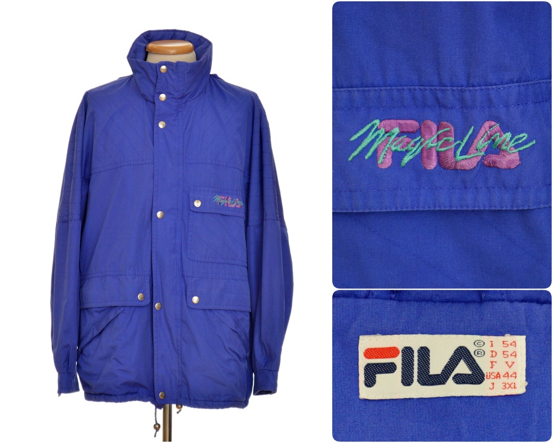 Vintage 80s 90s FILA Magic Line Jacket / Men Size XL Eur 54 / Purple ...