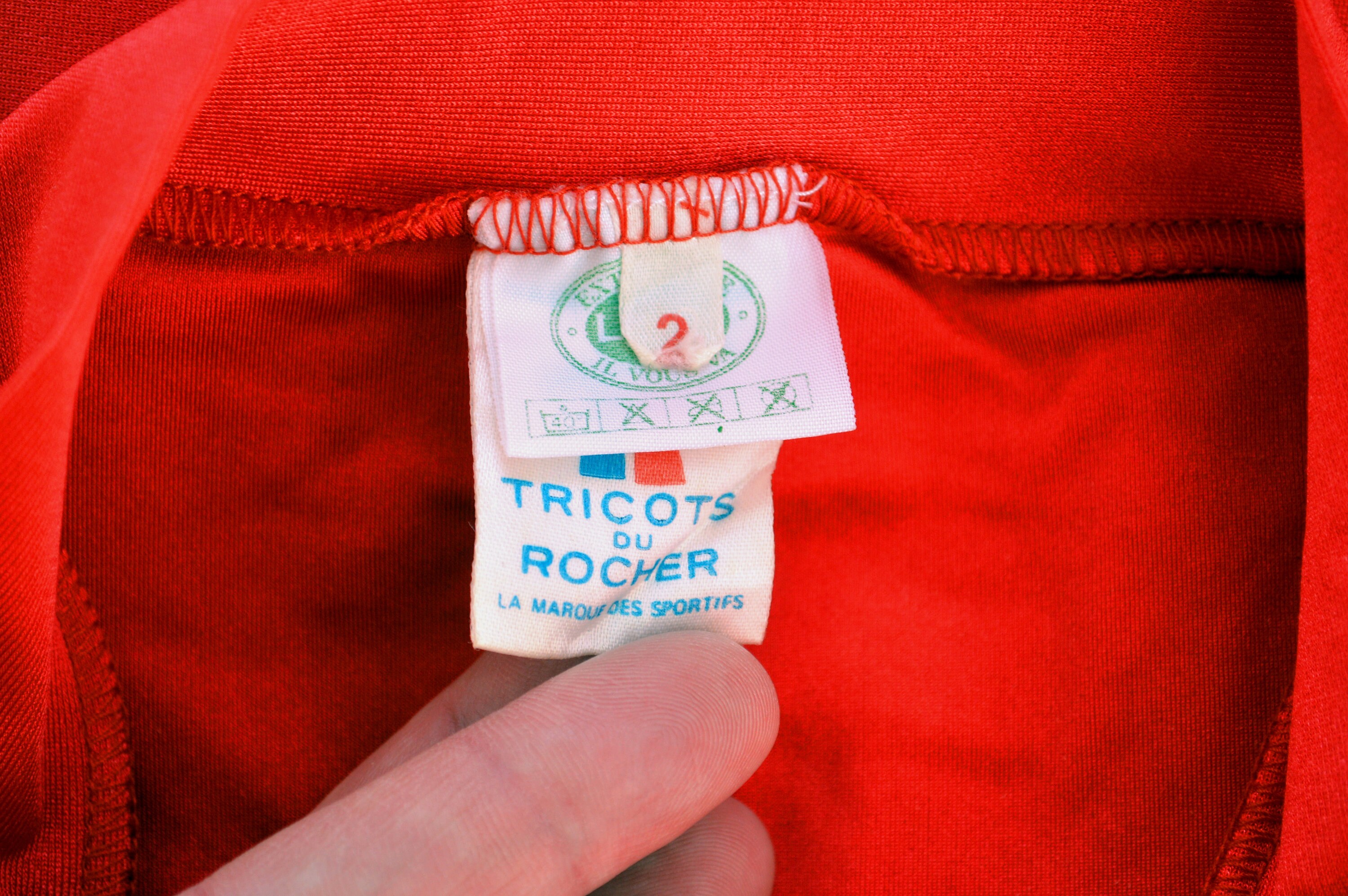 Vintage TRICOTS Du ROCHER Cycling Jersey Size 2 Cyclos Pornic 70s 80s L ...
