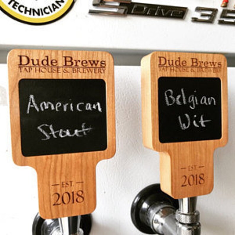 Engraved Custom Beer Tap Handle Personalized Chalk Board | Etsy