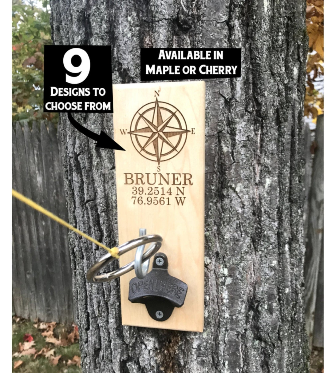 Personalized Hook and Ring Toss Game: Maple or Cherry Wood, Nautical ...