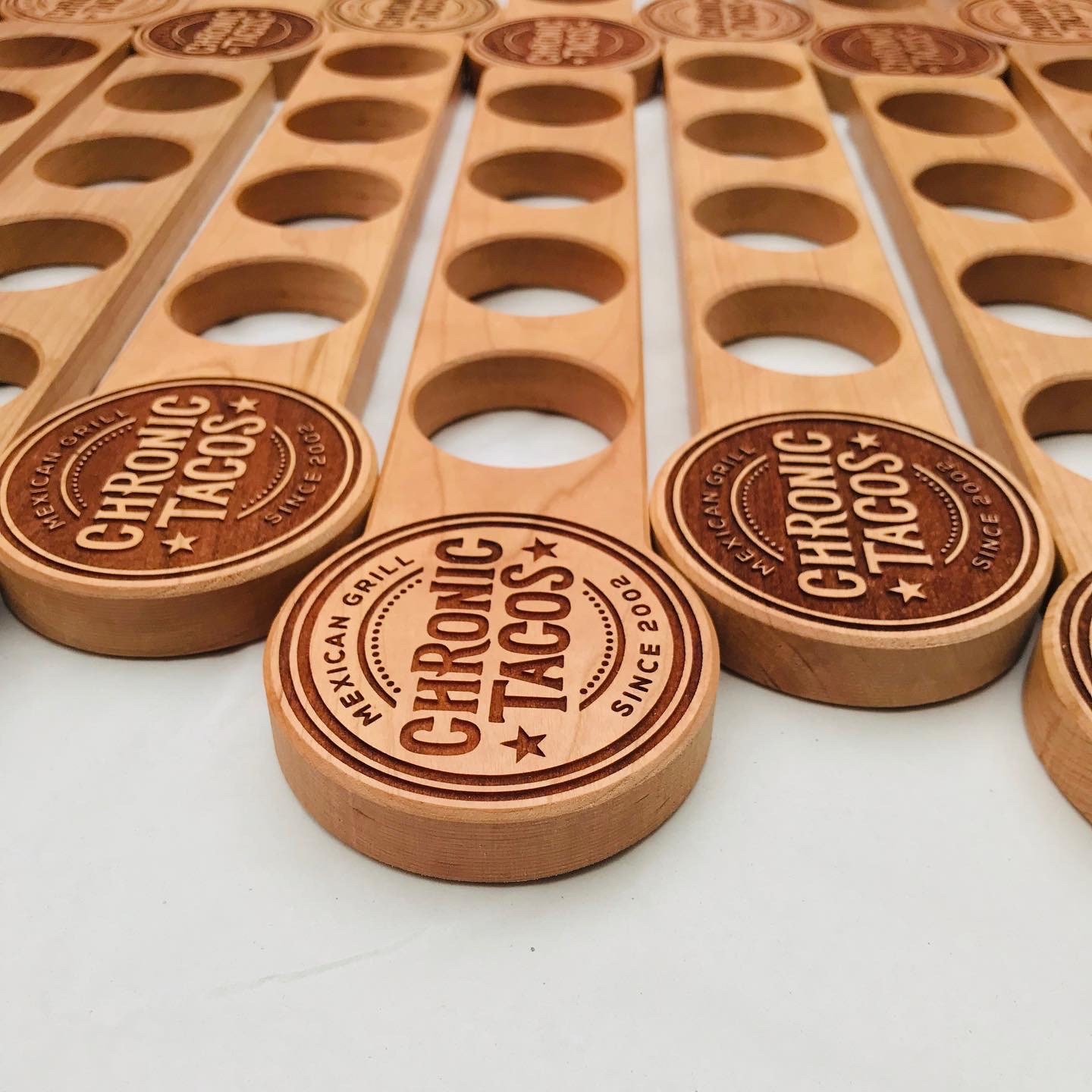 Personalized Flight Paddle Add Your Logo 2 Glass Options | Etsy