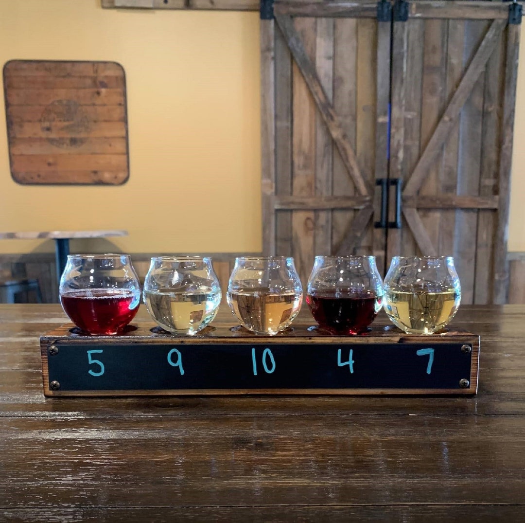 Reclaimed Lumber Beer Flight Paddle: Industrial Beer Sampler - 4, 5, 6 ...