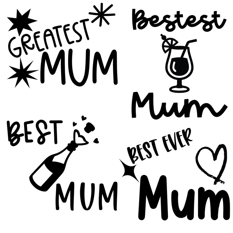Celebrating Mum Svg Bundle Collection Mum Celebration Pack Cut Files ...