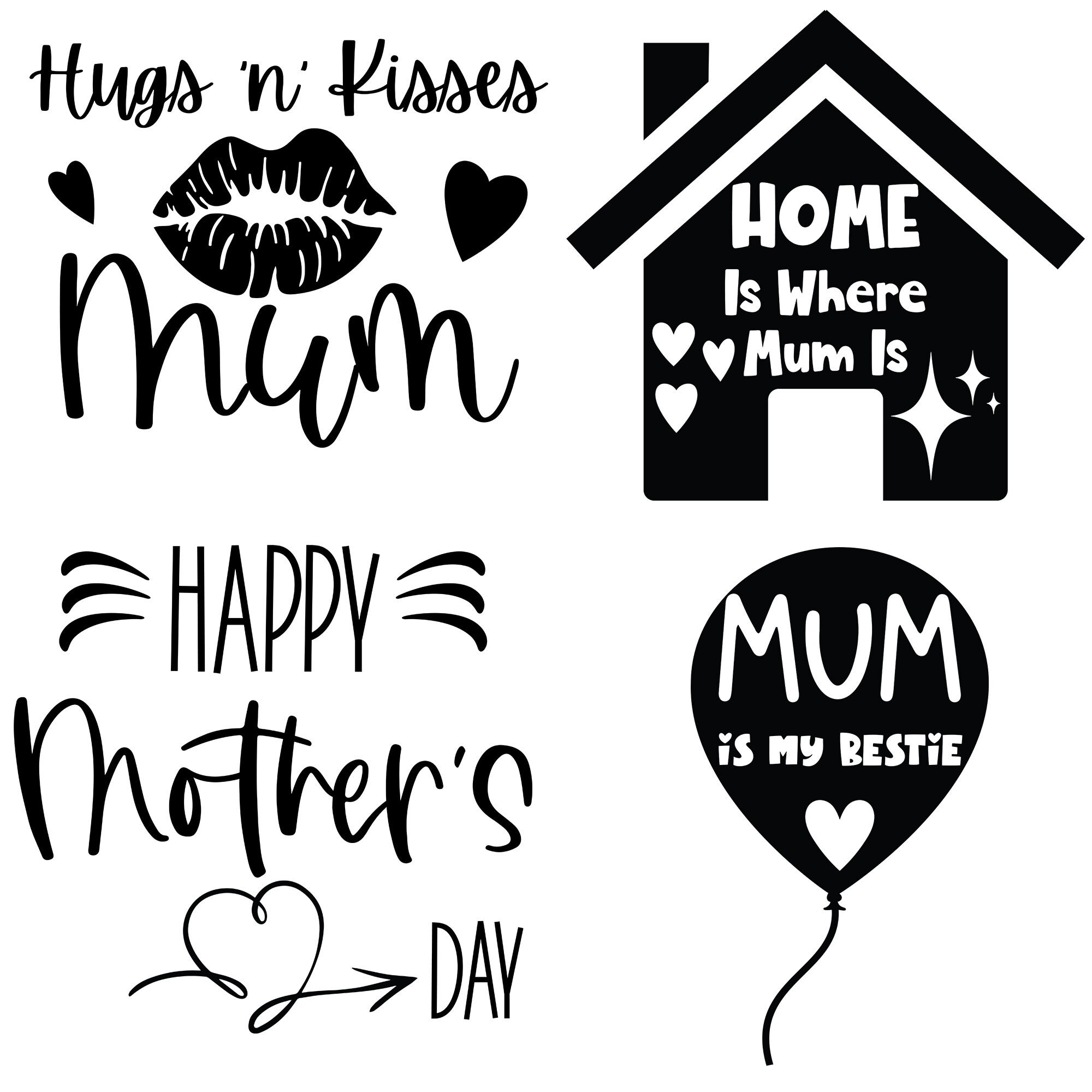 Celebrating Mum Svg Bundle Collection Mum Celebration Pack Cut Files ...
