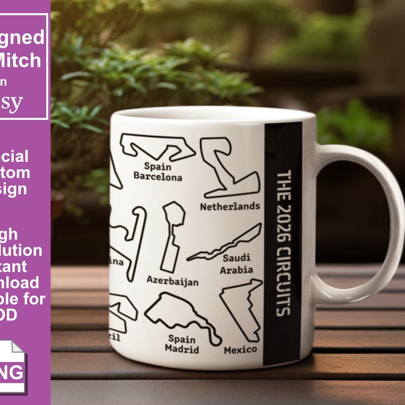 Formula 1 Circuits Mug - Etsy