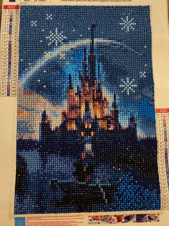 Diamond Art Finished Disney Castle | Etsy UK