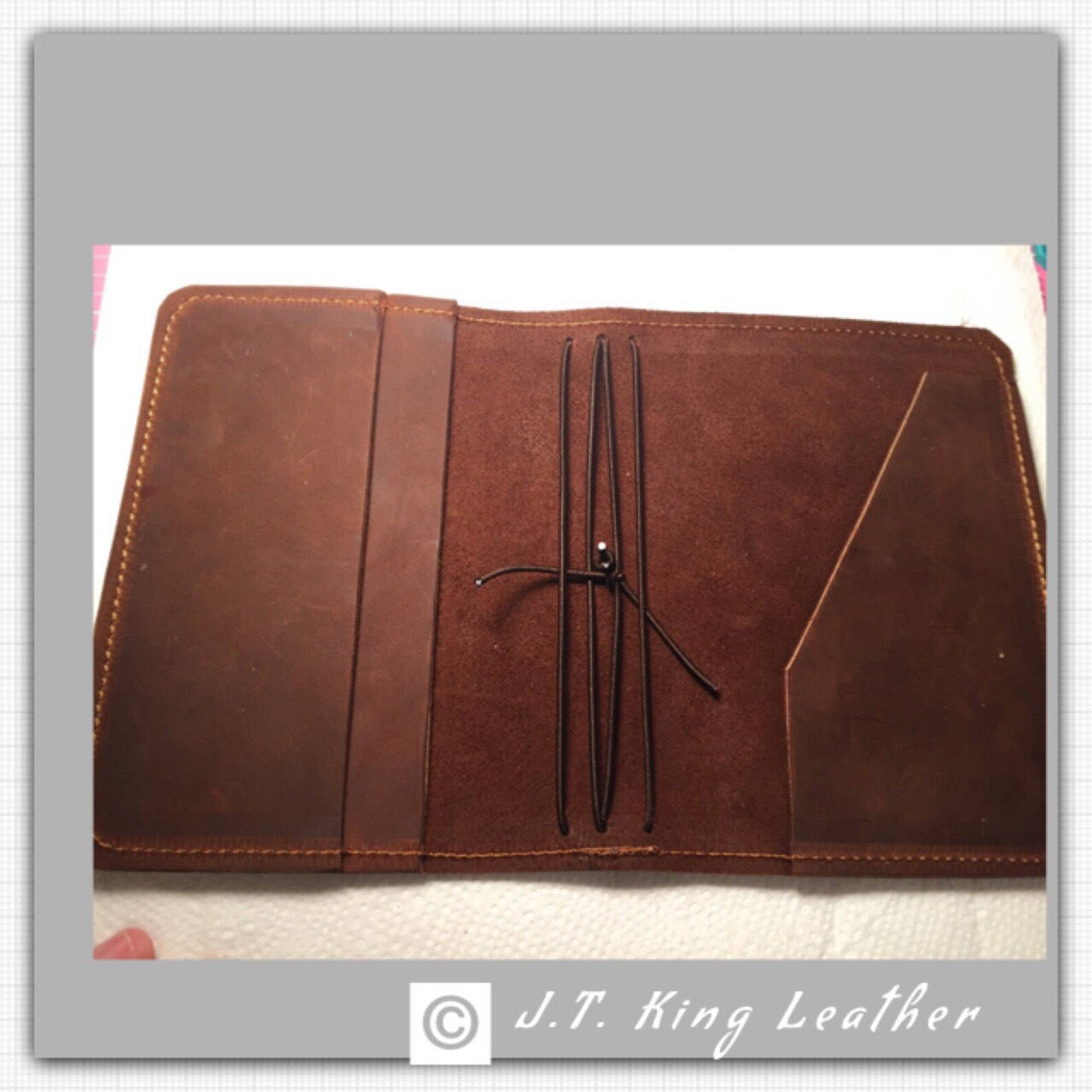 CUSTOM: Aged-rust Brown Rustic Cowhide Leather Traveler's | Etsy