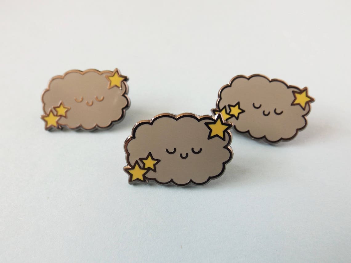 Starry Cloud Pin Enamel Pin Pin Badge Kawaii Cloud Pin - Etsy