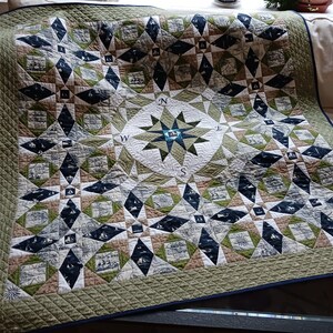 Custom Quilt "mariner" Storm at Sea Quilt With Mariner's Compass ...