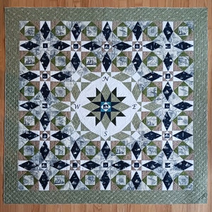 Custom Quilt "mariner" Storm at Sea Quilt With Mariner's Compass ...