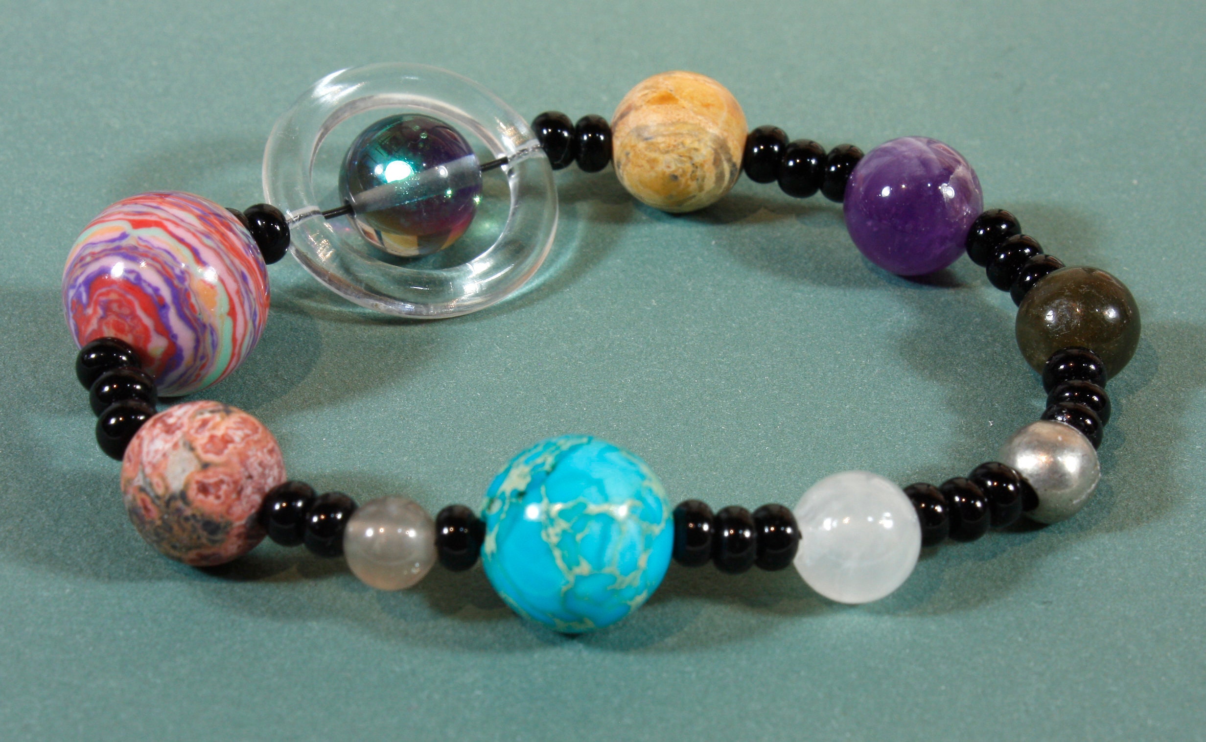 The Nine Planets Bracelet of the Solar System, Elastic Stretch, Varous ...