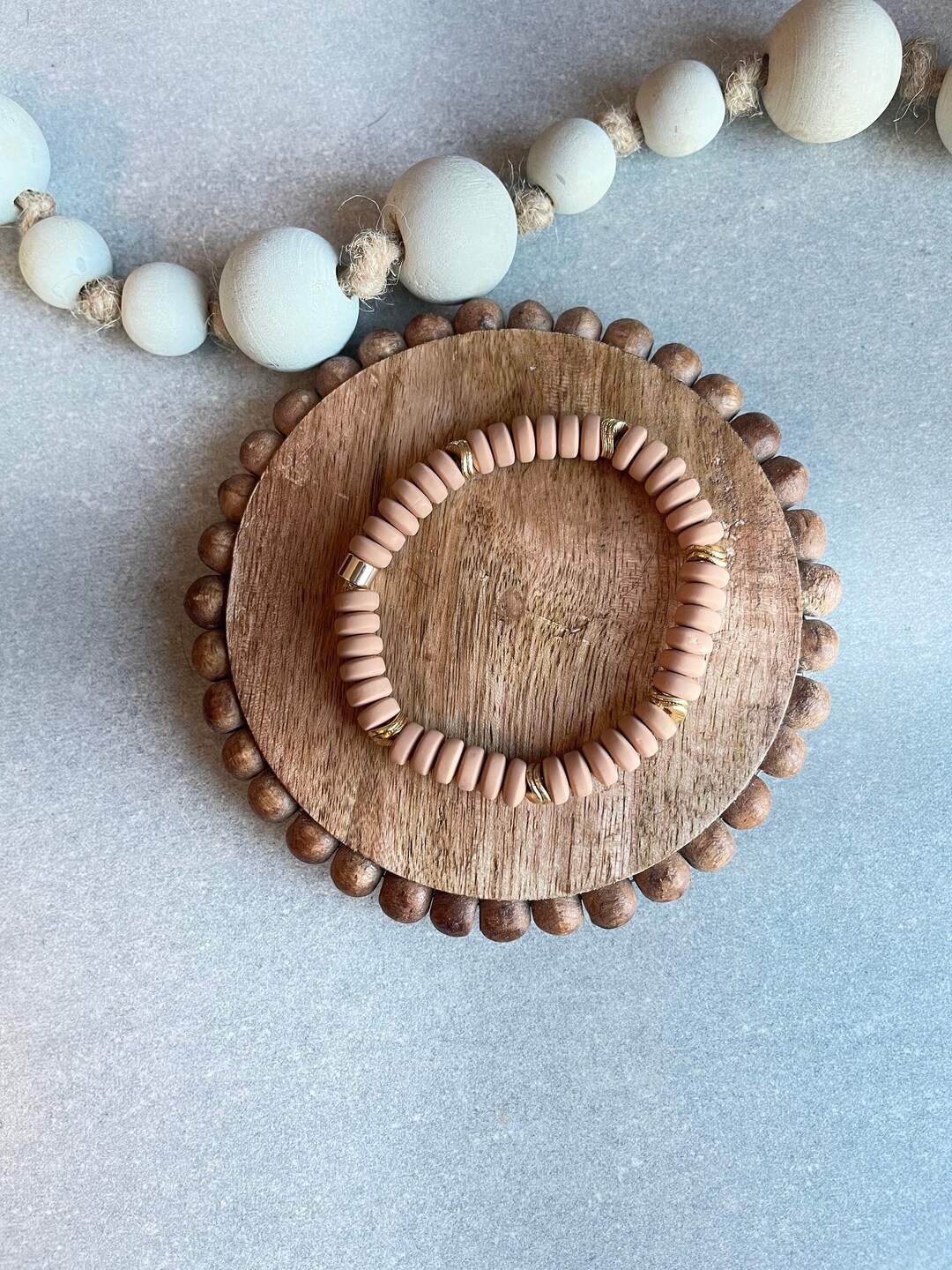 I.love.neutrals. | Mocha Stacker • Heishi Bracelet • Chunky Disc ...