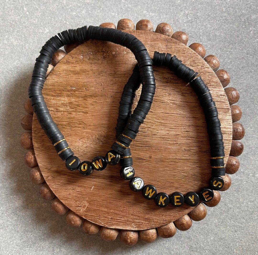 Glad to Be Back | Iowa Hawkeyes Bracelets • Stacker Bracelet • Heishi ...