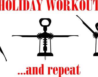 Corkscrew SVG Cut File, Holiday Workout - Etsy