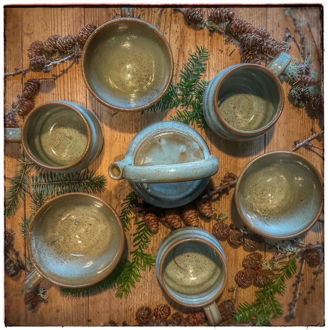 Moss Green Stoneware Mugs, Named to Honor the Peat Bogs of Scotland ...