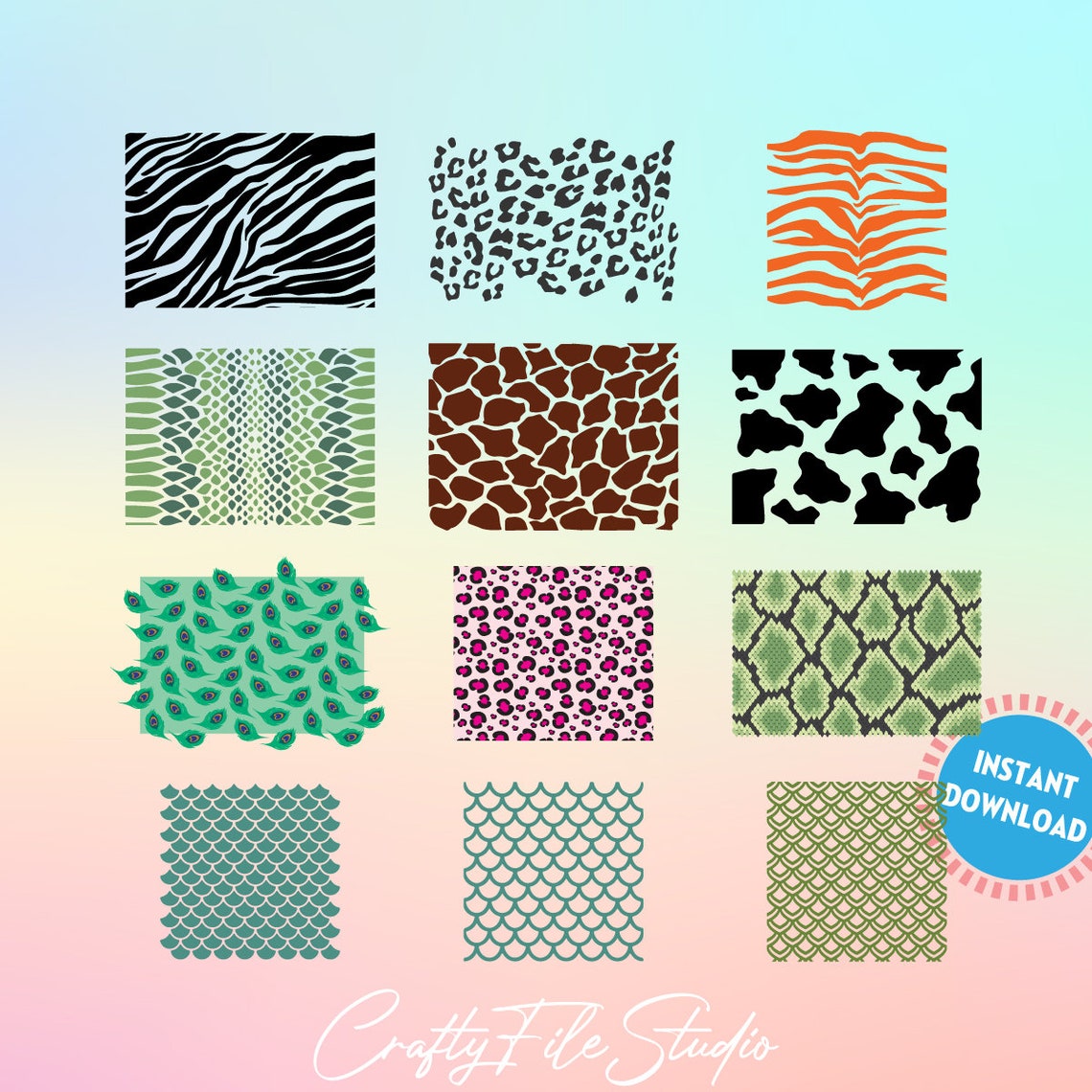 Animal Print SVG Leopard Print SVG Zebra Print Svg Tiger - Etsy
