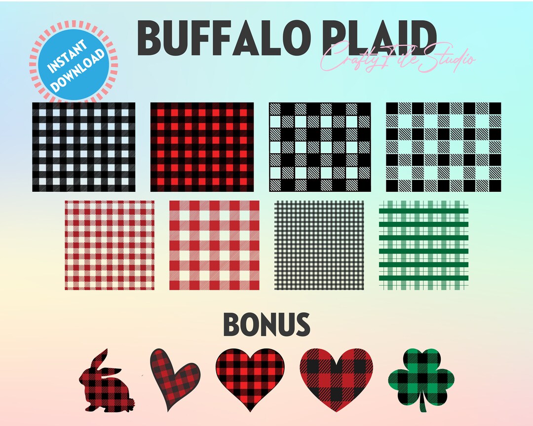 Buffalo Plaid SVG Bundle, Buffalo Pattern Svg, Cut Files for Cricut ...