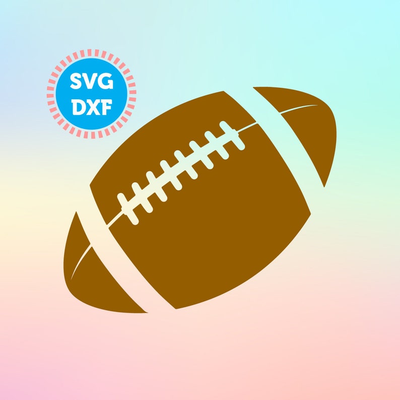 Football SVG DXF files Football Silhouette Football Cut | Etsy
