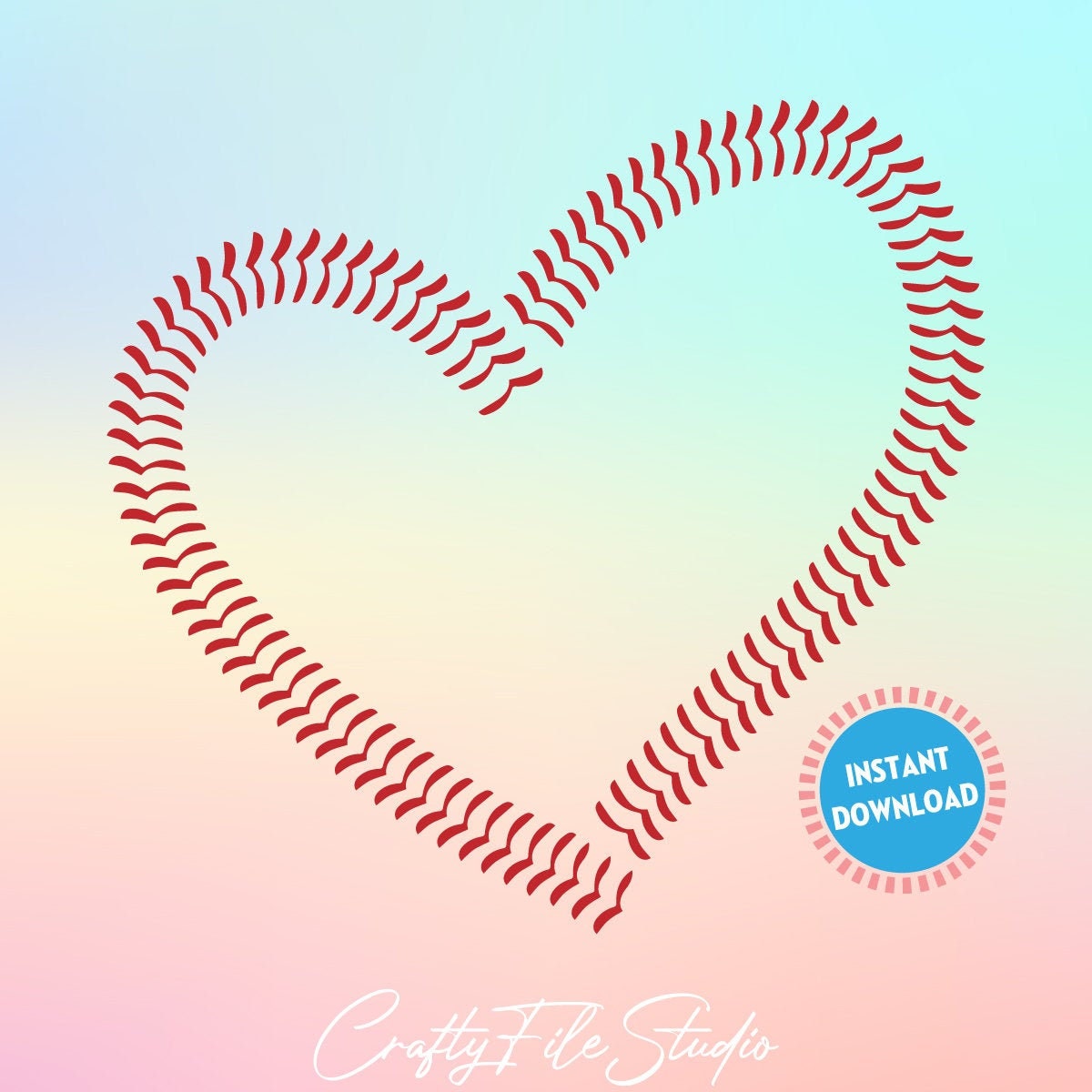 Baseball Heart Stitches SVG DXF Baseball Svg Sport File Svg | Etsy