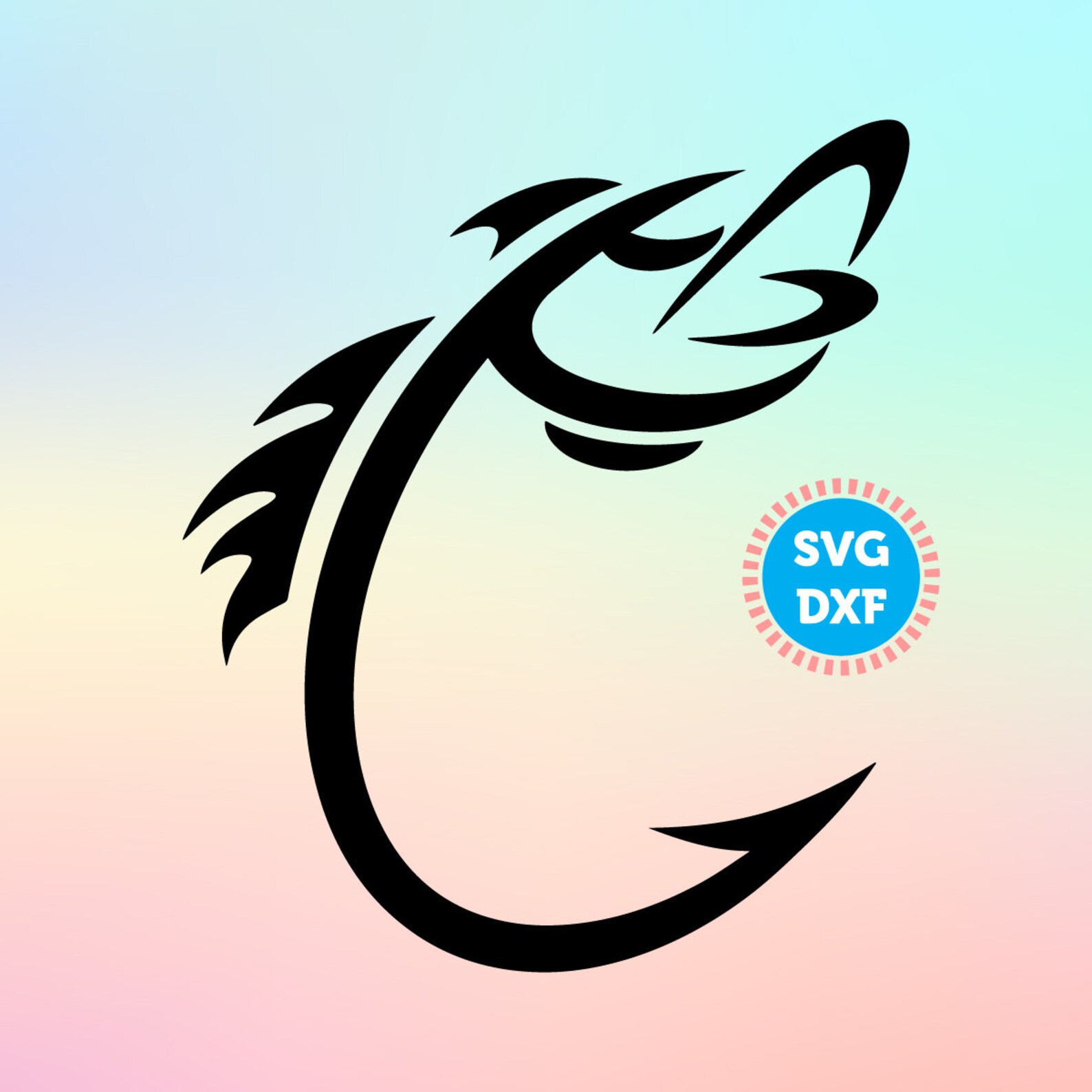 Fish Hook SVG Fish Hook DXF Fish Svg Fishing Svg Hunting - Etsy Hong Kong