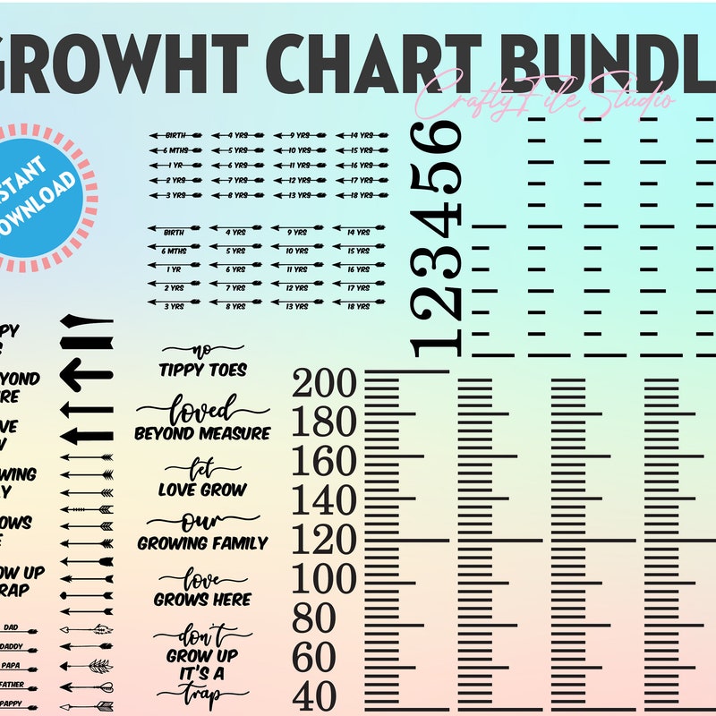 Growth Chart Svg - Etsy