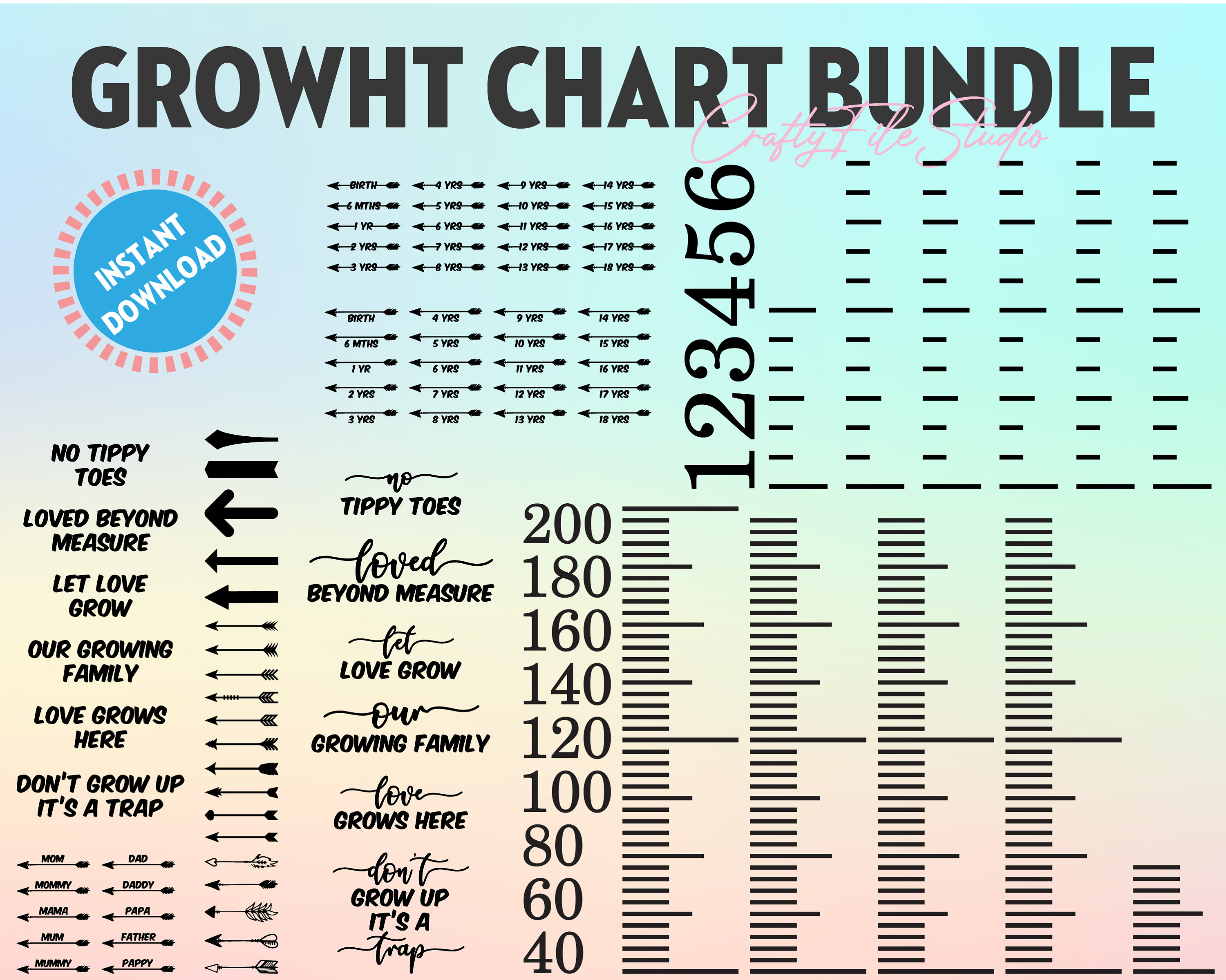 Bundle Growth Chart SVG Growth Chart Add on Svg Arrows Svg - Etsy