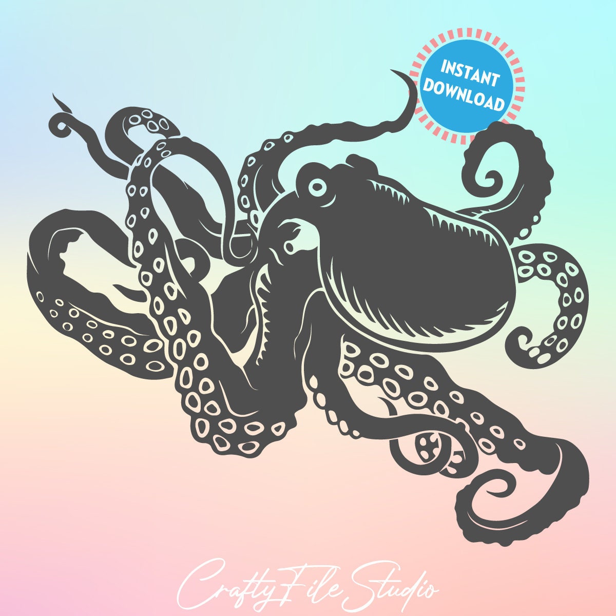 Octopus SVG Octopus Tentacles SVG Cricut Cut Files - Etsy