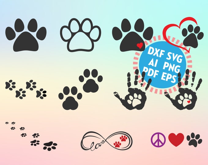 Herz Pfote SVG Png, Hundepfote SVG, Katzenpfote SVG, Tierpfote SVG ...