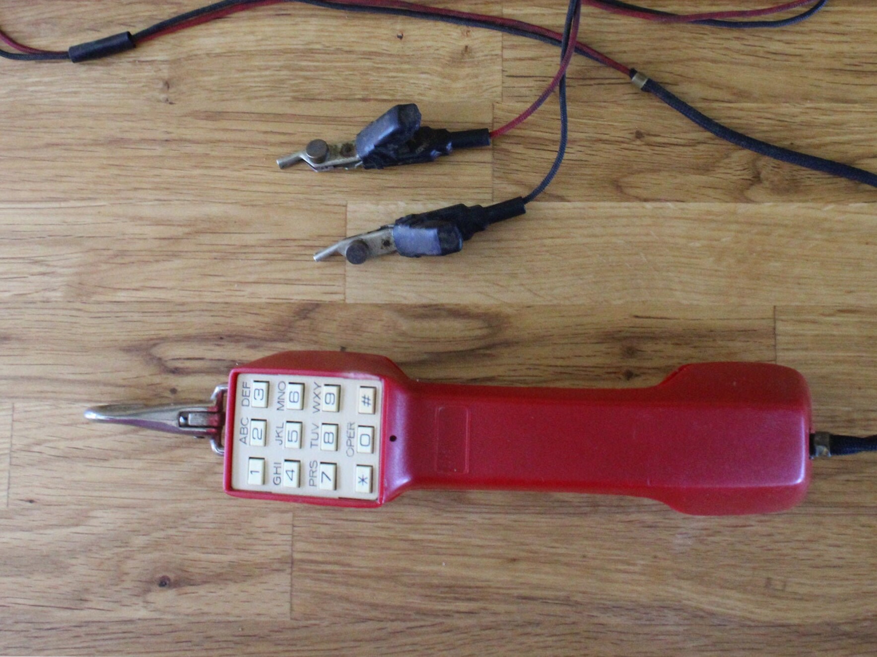 Vintage Telephone Lineman's Test Handset Red Phone Butt Set Discovered ...