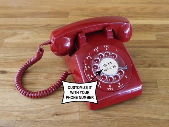 Personalized All Original Red Rotary Dial Telephone by - Etsy