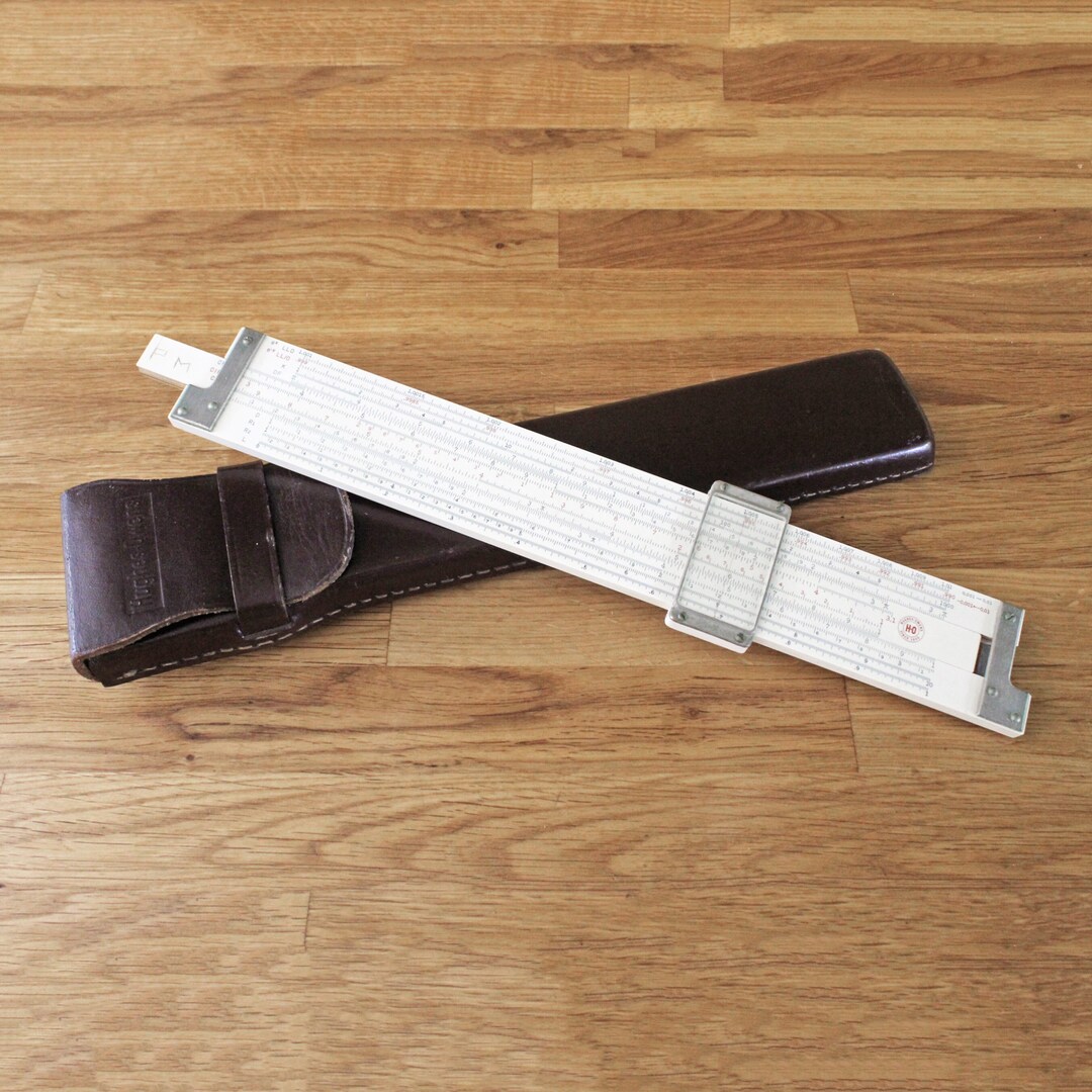 Vintage Slide Rule Hughes-owens in Leather Case From the - Etsy