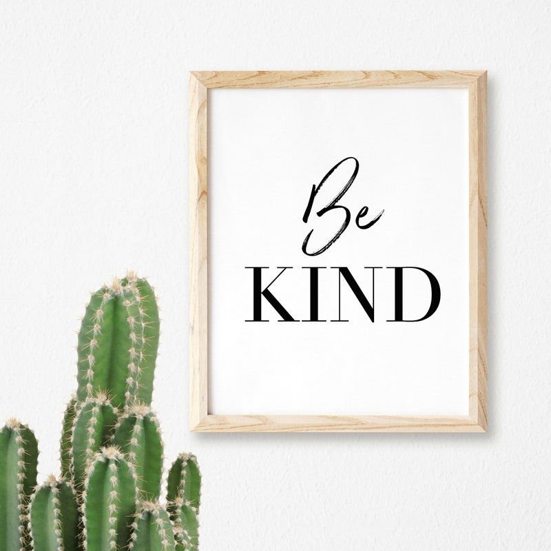 Be Kind Poster - Etsy