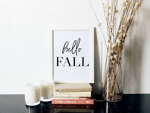 Hello Fall Printable Hello Fall Print Fall Decor Printable - Etsy