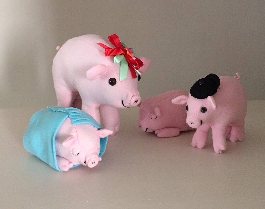 Stuffed Pig Family Sewing Pattern - Etsy