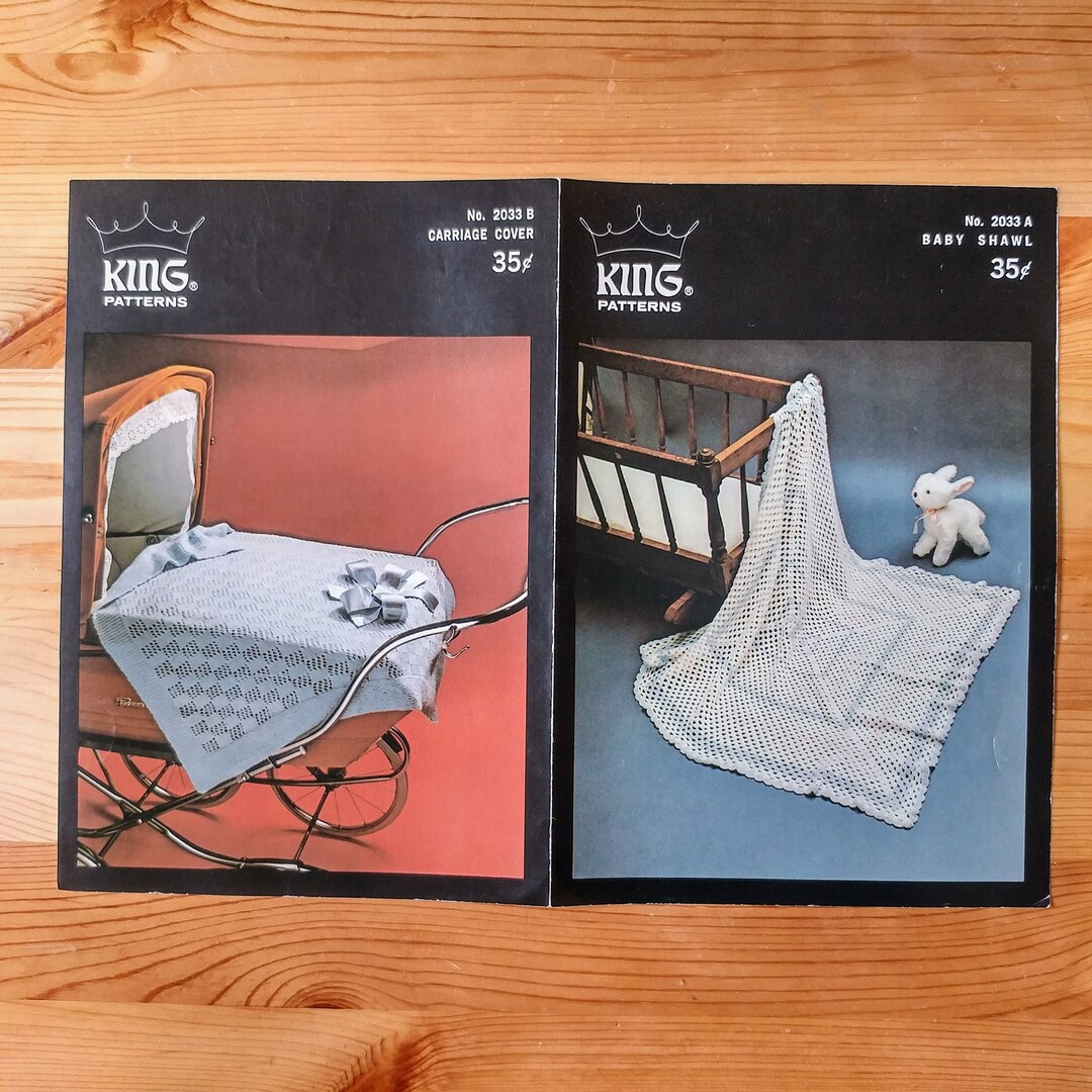 Vintage Baby Blanket to Crochet and Carriage Cover to Knit And ...
