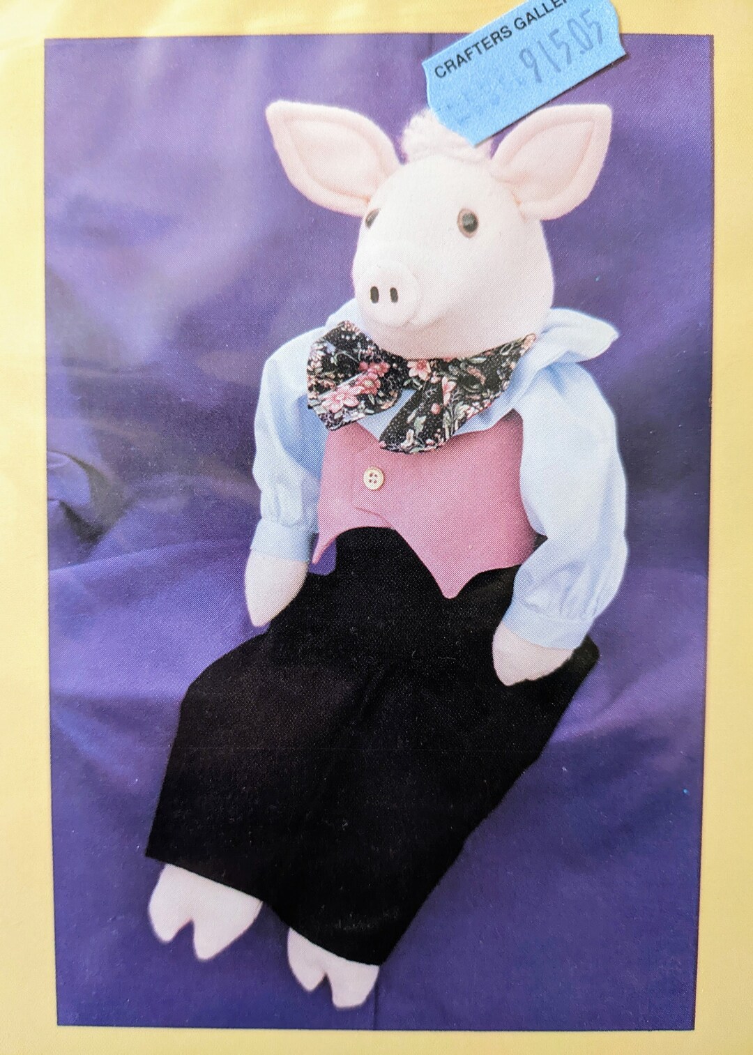 Vintage Cottagecore Pig Doll Pattern - "ike the Pig" 4 X 4 Critter ...