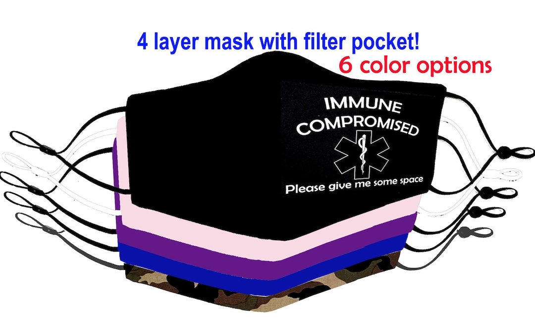 Immune Compromised Mask // Filter Pocket // 4 Layer // 3 Layer // 2 ...