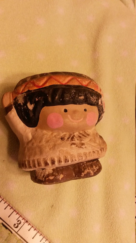 Ceramic Flower Pot Native American Boy Cup - Etsy