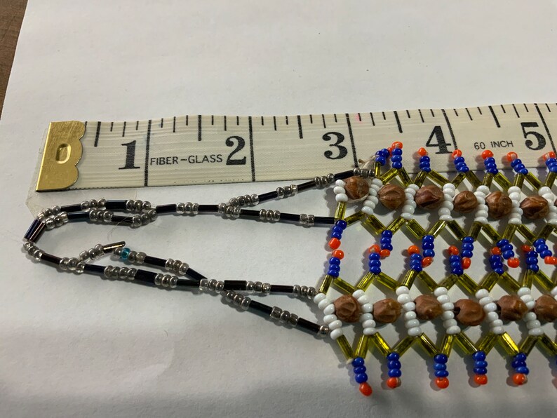 Vintage Native American Handmade Beaded Necklace With Ghost Beads - Etsy
