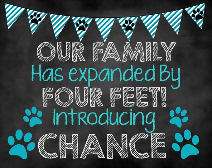 New Puppy Announcement, New Puppy Sign, Puppy Chalkboard - Etsy