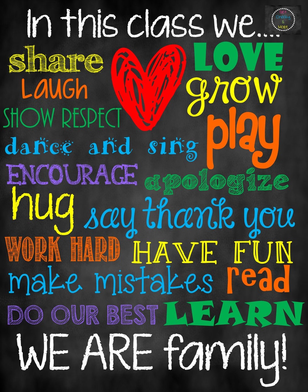 In This Class Sign Teacher Gift Classroom Decor Classroom - Etsy