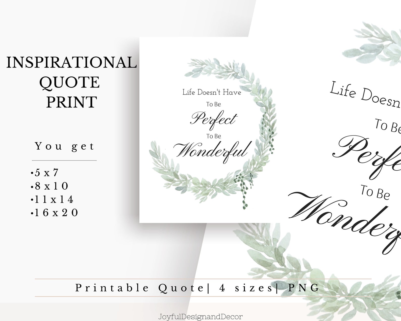 Printable Quote, Greenery Printable Quotes, Printable Interior Decor ...