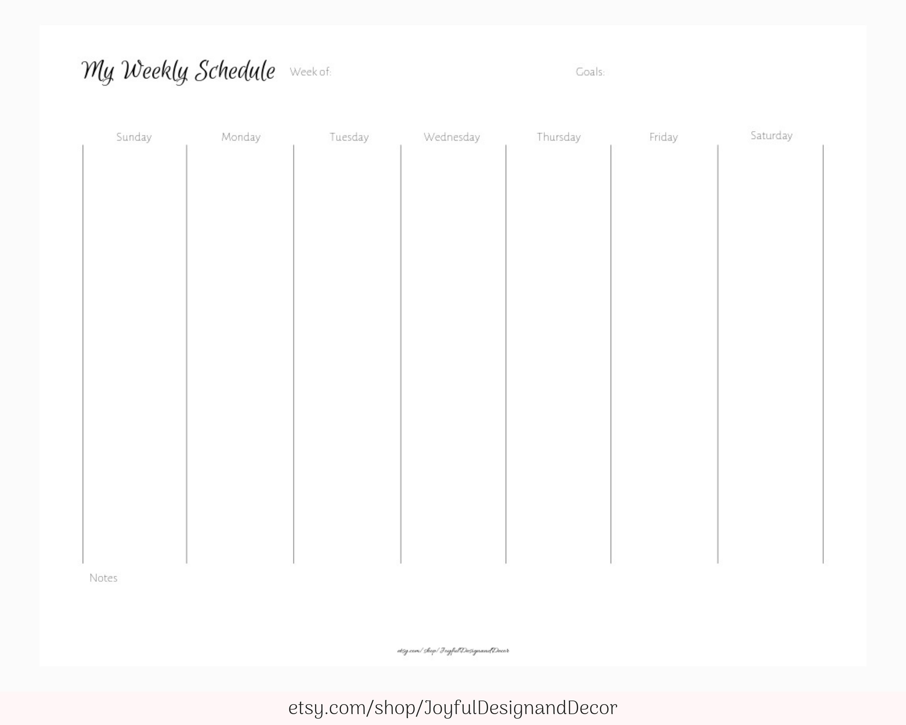 Printable Weekly Planner Editable Weekly Planner Editable Weekly ...